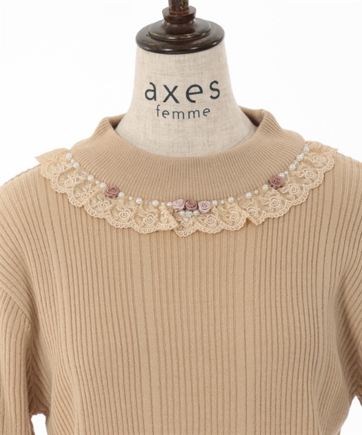 バラボトルネックニットプルオーバー | outlet | axes femme バラボトルネックニットプルオーバー | outlet | axes femme