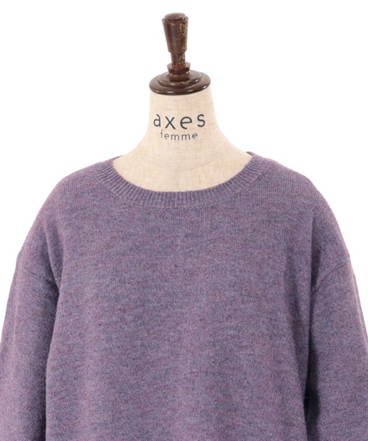 裾レースふわふわニットプルオーバー | outlet | axes femme 裾レースふわふわニットプルオーバー | outlet | axes femme