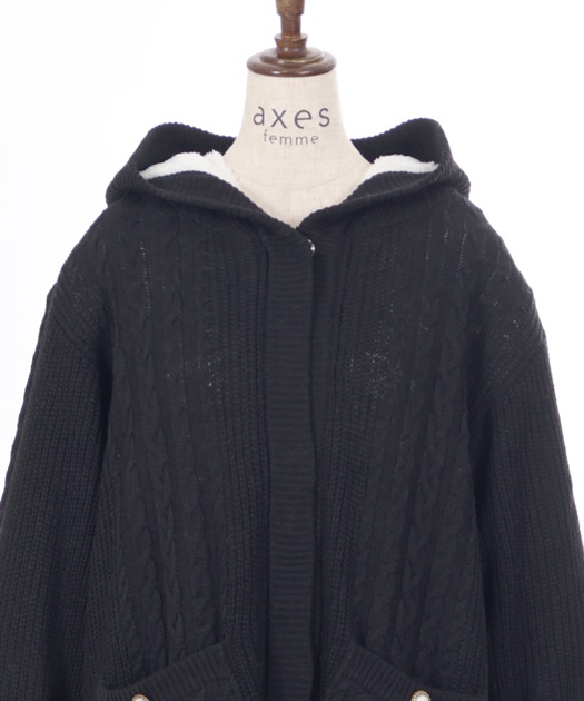 裏ボアニットコーディガン | axes femme | axes femme online shop 裏ボアニットコーディガン | axes femme | axes femme online shop