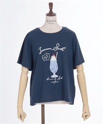 襟付クリームソーダ柄Tシャツ | outlet | axes femme online shop 襟付クリームソーダ柄Tシャツ | outlet | axes femme online shop