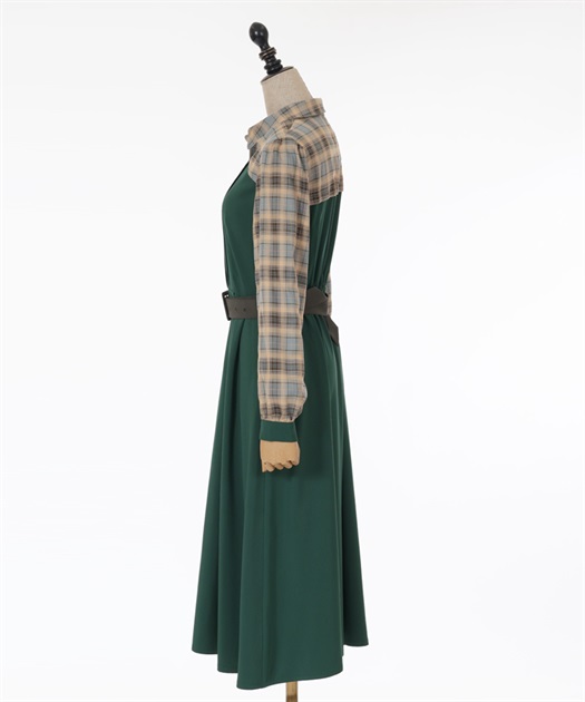 チェックバイカラーワンピース | outlet | axes femme online shop チェックバイカラーワンピース | outlet | axes femme online shop