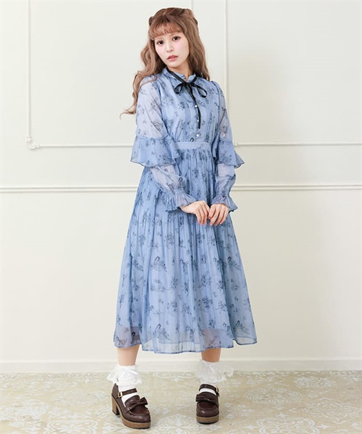 フラワーキャットロングワンピース | レディース服・レディース フラワーキャットロングワンピース | レディース服・レディース