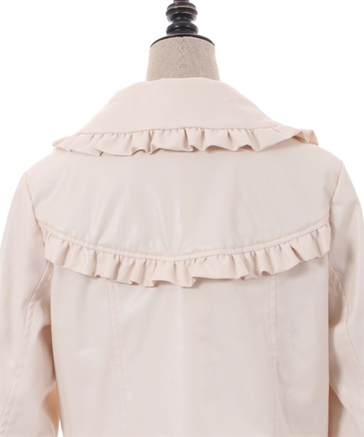 フリル合皮ライダース | kawaii | axes femme online shop フリル合皮ライダース | kawaii | axes femme online shop
