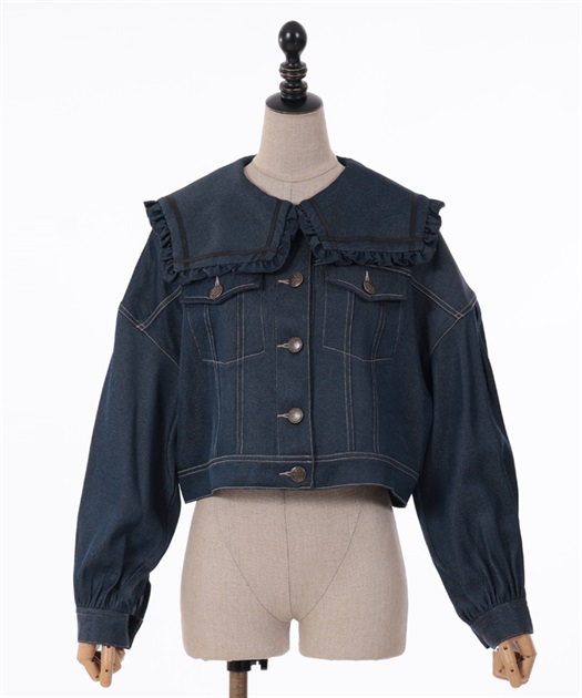 セーラー襟ショートブルゾン | outlet | axes femme online shop セーラー襟ショートブルゾン | outlet | axes femme online shop