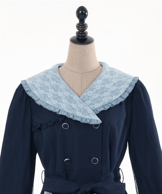 フリル襟ガーリートレンチ | レディース服・レディース フリル襟ガーリートレンチ | レディース服・レディース
