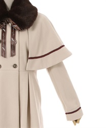 ファー襟付ケープロングコート | outlet | axes femme online shop ファー襟付ケープロングコート | outlet | axes femme online shop