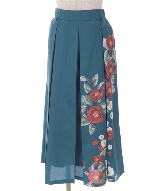 椿柄ロングスカート | axes femme | axes femme online shop 椿柄ロングスカート | axes femme | axes femme online shop
