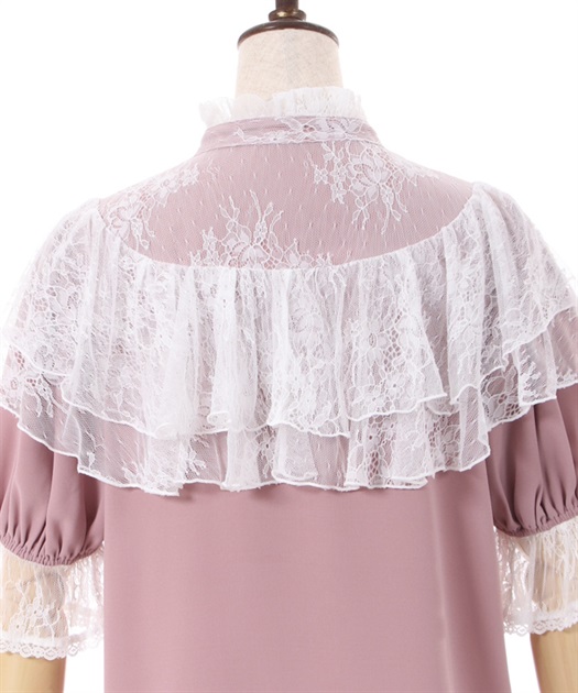 ヨーク切り替え半袖ブラウス | kawaii | axes femme online shop ヨーク切り替え半袖ブラウス | kawaii | axes femme online shop