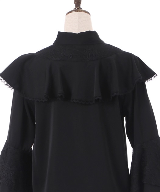 タイ付姫袖風フリルブラウス | outlet | axes femme online shop タイ付姫袖風フリルブラウス | outlet | axes femme online shop