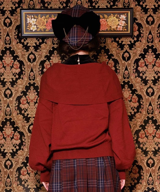 ドレープリボンニット | outlet | axes femme online shop ドレープリボンニット | outlet | axes femme online shop