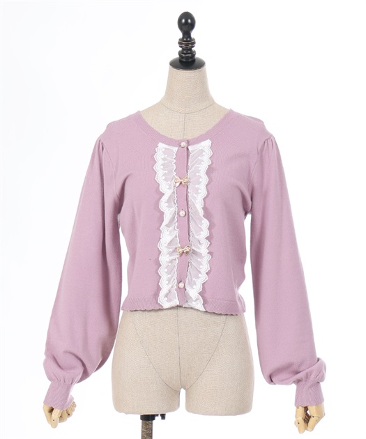 レース×リボンニットカーディガン | レディース服・レディース レース×リボンニットカーディガン | レディース服・レディース