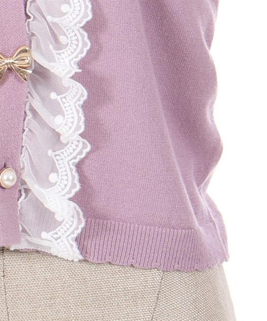 レース×リボンニットカーディガン | レディース服・レディース レース×リボンニットカーディガン | レディース服・レディース