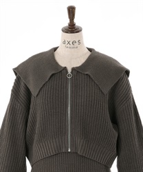 ジップ付ニット×ニットワンピース | outlet | axes femme online ジップ付ニット×ニットワンピース | outlet | axes femme online