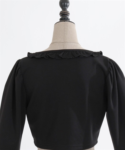フリルクロップドカットカーディガン | outlet | axes femme フリルクロップドカットカーディガン | outlet | axes femme